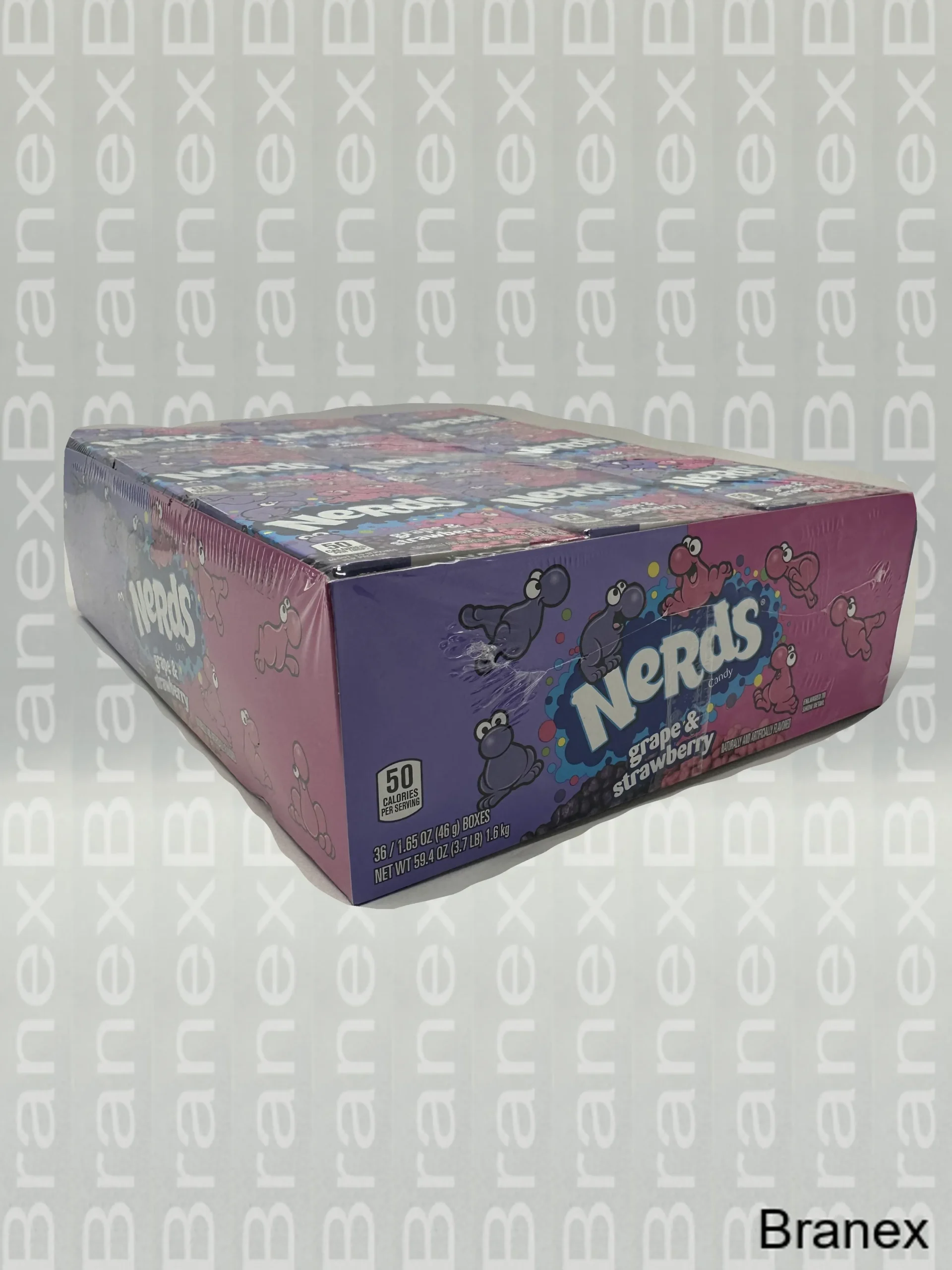 Nerds Grape & Strawberry Candy – 36 Count, 1.65 oz Boxes - Branex ...