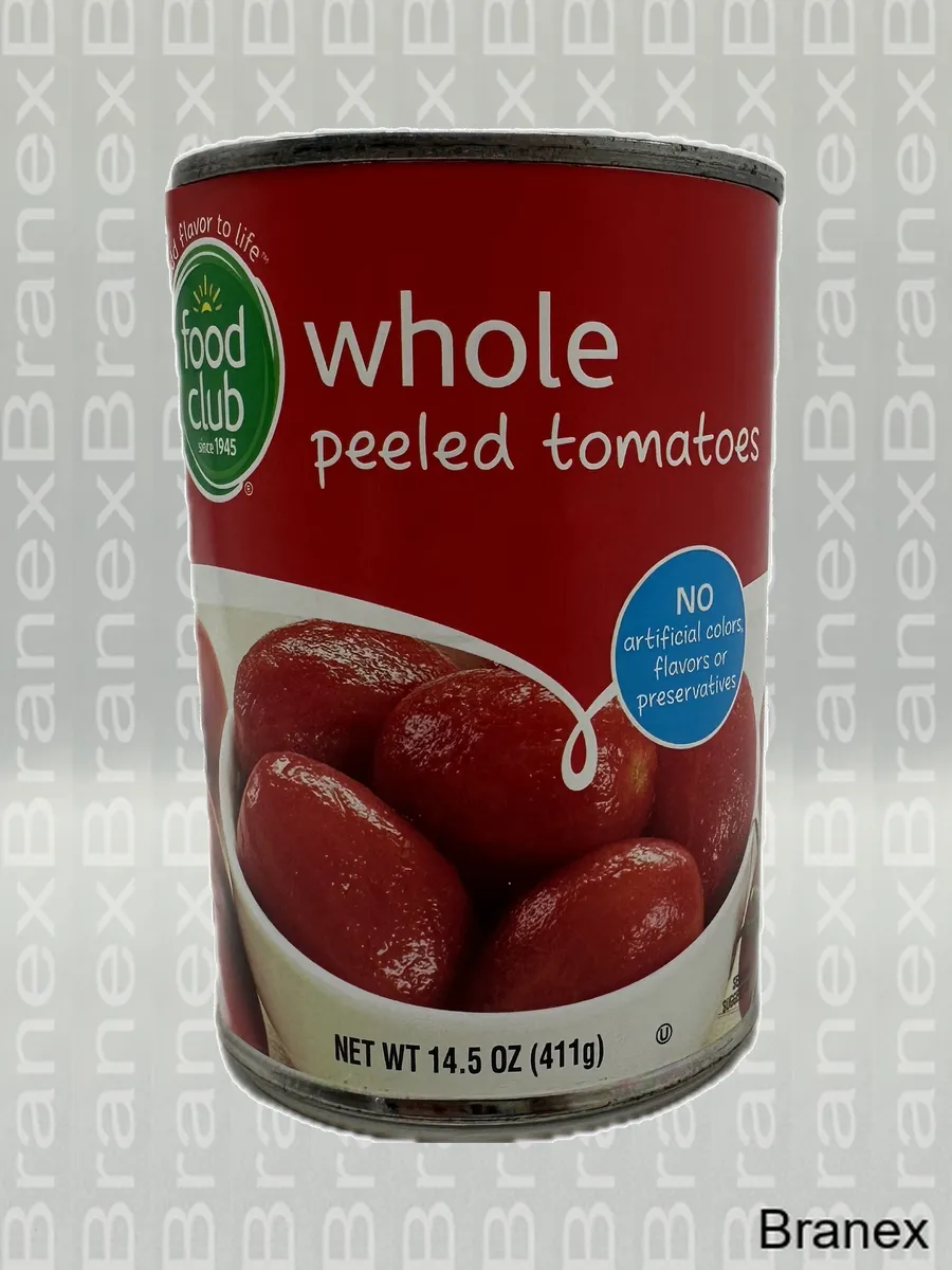 Food Club Whole Peeled Tomatoes – 12 Count, 14.5 oz - Branex Wholesale ...